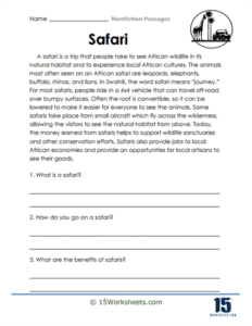 Nonfiction Passages Worksheets | Reading Comp. - 15 Worksheets.com