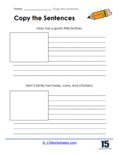 Copy the Sentence Worksheets - 15 Worksheets.com