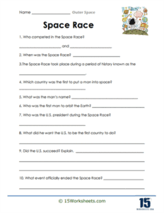 Outer Space Worksheets - 15 Worksheets.com