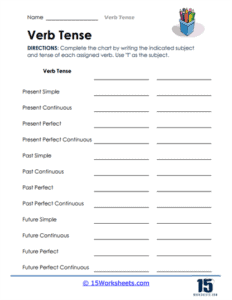 Verb Tense Worksheets | Expressing Time - 15 Worksheets.com