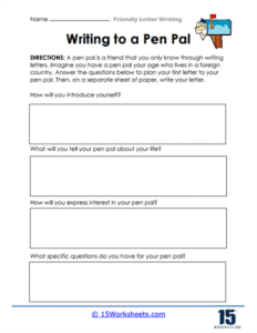 Friendly Letter Writing Worksheets