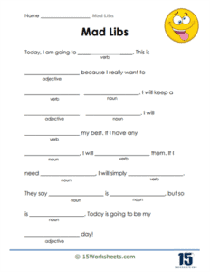 Mad Libs Worksheets - 15 Worksheets.com