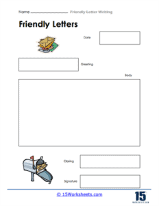 Friendly Letter Writing Worksheets