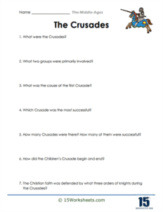 Middle Ages Worksheets | World History PDFs - 15 Worksheets.com
