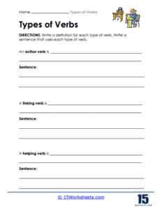 Types of Verbs Worksheets | Parts of Speech - 15 Worksheets.com