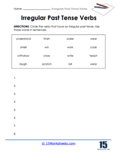 Irregular Past Tense Verbs Worksheets | Unusual Previous Forms - 15 ...