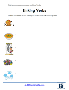 Linking Verbs Worksheets | Connections in Sentences - 15 Worksheets.com