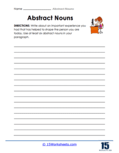 Abstract Nouns Worksheets - 15 Worksheets.com