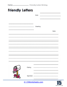 Friendly Letter Writing Worksheets