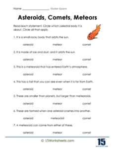 Outer Space Worksheets - 15 Worksheets.com