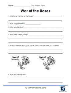 Middle Ages Worksheets | World History PDFs - 15 Worksheets.com
