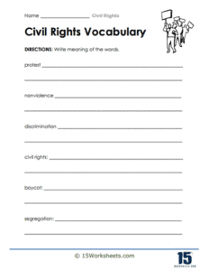 Civil Rights Worksheets