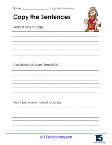 Copy the Sentence Worksheets - 15 Worksheets.com