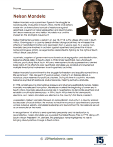 Civil Rights Worksheets