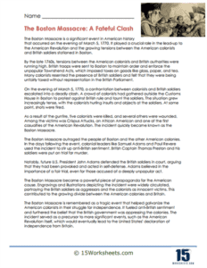 American Revolution Worksheets