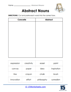 Abstract Nouns Worksheets - 15 Worksheets.com