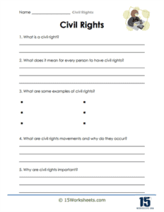Civil Rights Worksheets