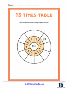 13 Times Tables Worksheets - 15 Worksheets.com