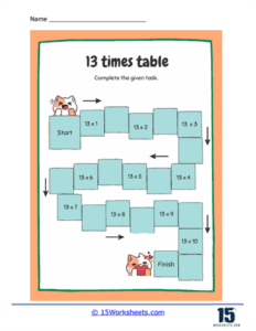 13 Times Tables Worksheets - 15 Worksheets.com