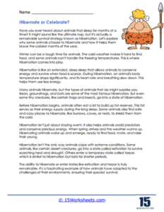 Nonfiction Passages with Questions Worksheets - 15 Worksheets.com