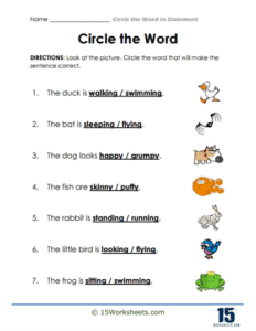 Word Use in Statements Worksheets | Expressing Ideas - 15 Worksheets.com