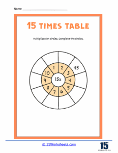 15 Times Tables Worksheets - 15 Worksheets.com