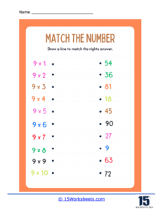 9 Times Tables Worksheets - 15 Worksheets.com
