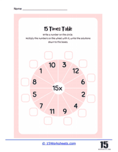 15 Times Tables Worksheets - 15 Worksheets.com