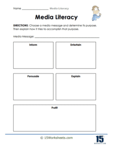Media Literacy Worksheets - 15 Worksheets.com