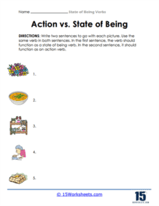 State of Being Verbs Worksheets - 15 Worksheets.com
