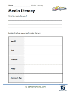 Media Literacy Worksheets - 15 Worksheets.com