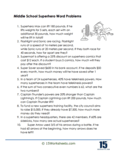 Superhero Worksheets | Literacy Activities - 15 Worksheets.com