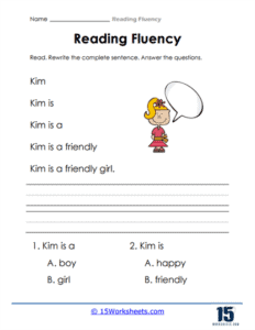 Reading Fluency Worksheets - 15 Worksheets.com