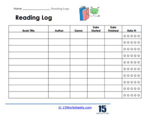 Reading Logs Worksheets - 15 Worksheets.com