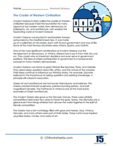 Ancient Greece Worksheets - 15 Worksheets.com