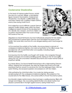 Historical Fiction Worksheets - 15 Worksheets.com