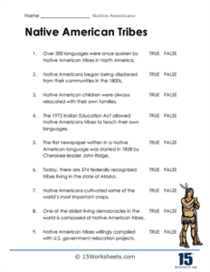 Native Americans Worksheets | Social Studies - 15 Worksheets.com