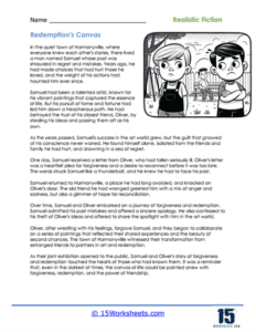 Realistic Fiction Worksheets - 15 Worksheets.com