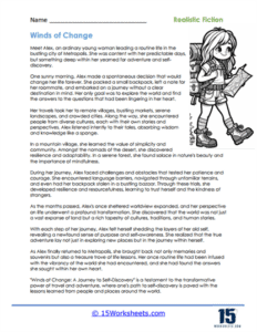 Realistic Fiction Worksheets - 15 Worksheets.com
