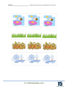 Match Seasons to Months Worksheets - 15 Worksheets.com