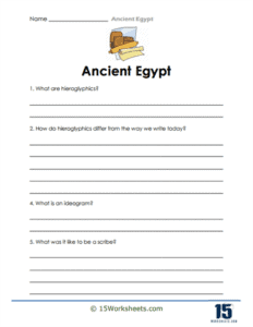 Ancient Egypt Worksheets - 15 Worksheets.com