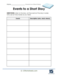 Events to a Short Story Worksheets - 15 Worksheets.com