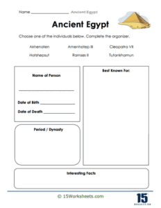 Ancient Egypt Worksheets - 15 Worksheets.com