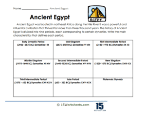 Ancient Egypt Worksheets - 15 Worksheets.com