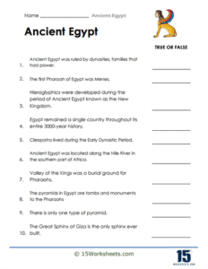 Ancient Egypt Worksheets - 15 Worksheets.com