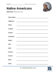Native Americans Worksheets | Social Studies - 15 Worksheets.com