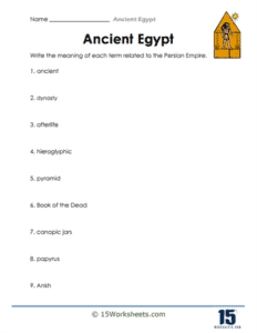 Ancient Egypt Worksheets - 15 Worksheets.com