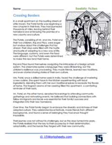 Realistic Fiction Worksheets - 15 Worksheets.com