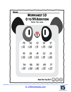 Adding 0 to 99 Worksheets - 15 Worksheets.com