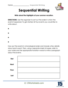 Sequential Writing Worksheets - 15 Worksheets.com